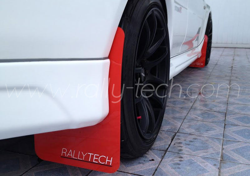 4MM POLYURETHANE MUDFLAP KIT - LANCER EVO 5 & 6 - BLACK - RALLYTECH – Rallytech