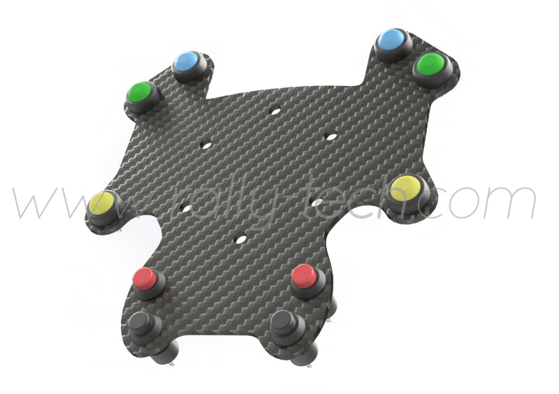 STEERING WHEEL BUTTON KIT GT STYLE - UNIVERSAL - CARBON FIBER - 10 BUT ...